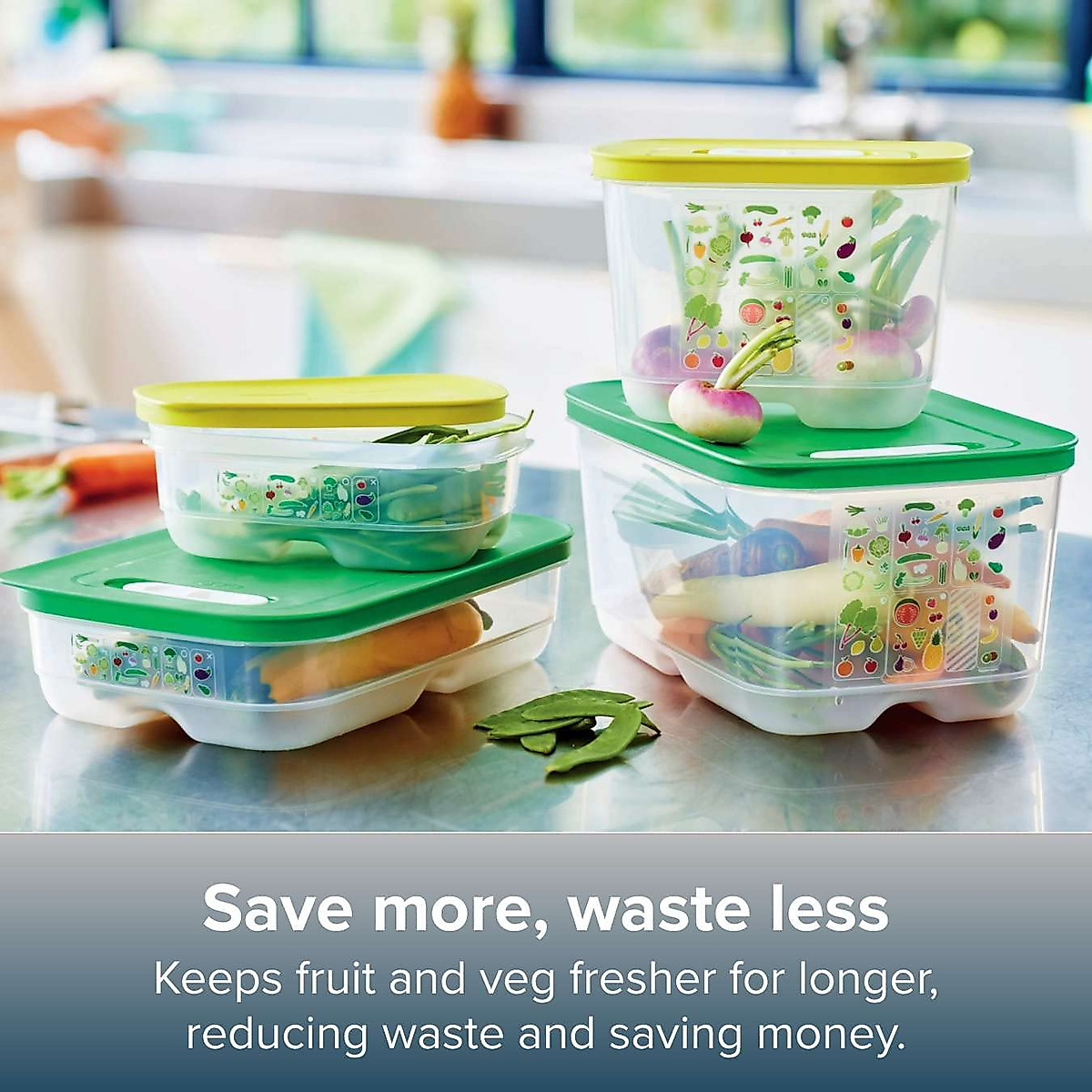 Tupperware FridgeSmart Food Storage Container - Small Deep Tub 1.8L - Keeps Food Fresher For Longer - Secure Seal - Stackable for Easy Organisation - BPA Free Plastic - Tubs with Lid