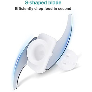 Food Processor, EZBASICS Small Food Processor for Vegetables, Meat, Fruits, Nuts, 2 Speed Mini Food Chopper With Sharp Blades, 2-Cup Capacity, Silver