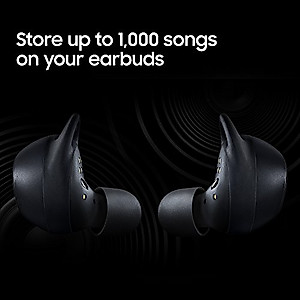 Samsung Gear IconX (2018 Edition) SM-R140NZKAXAR Bluetooth Cord-free Fitness Earbuds, w/ On-board 4Gb MP3 Player (US Version with Warranty) - Black