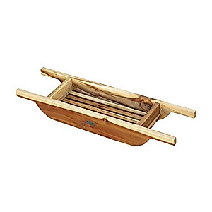 EcoDecors Solid Bath Caddy, Brown