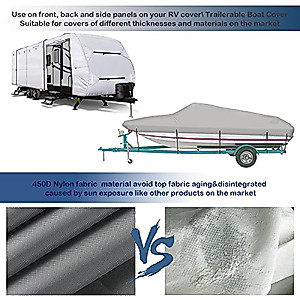 Collyon RV Cover Patch Kit,Self Adhesive Patchfor Sail Tarp Boat Covers and More(3PCS)