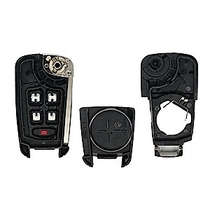 SEGADEN Remote Flip Key Shell Compatible with Chevrolet Buick GMC 5 Button Keyless Entry Remote Key Case Fob PG660D