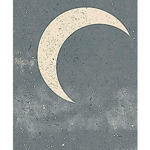 Forest Wilderness Art Print - 18 x 24 Nature Woods Trees Landscape Unframed Artwork Night Sky Lookout Tower Crescent Moon Outdoor Inspiration Poster Calming Peaceful National Park Decor