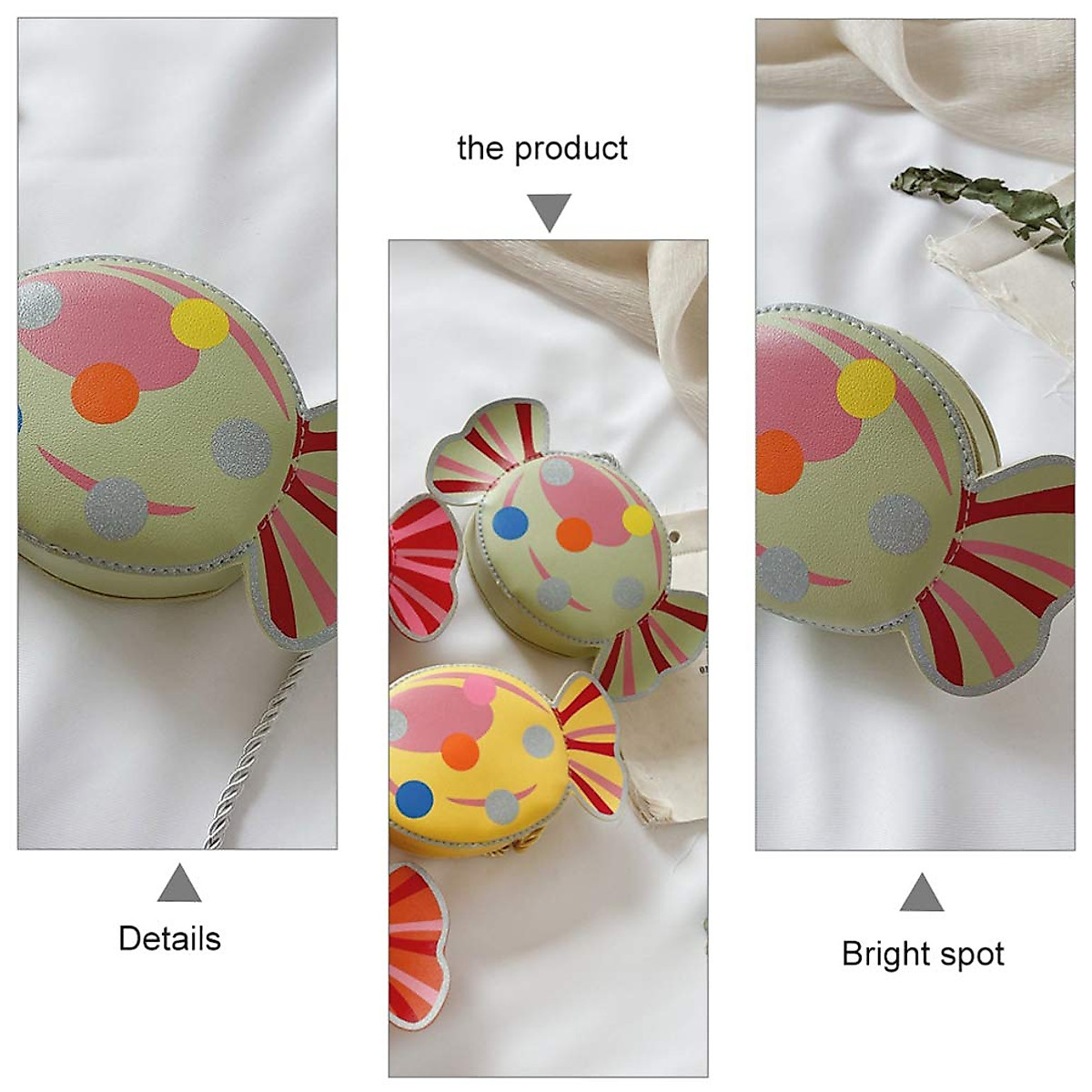 Candy Shaped Bag Cross Body Bag Mini Change Purse Storage Pouch