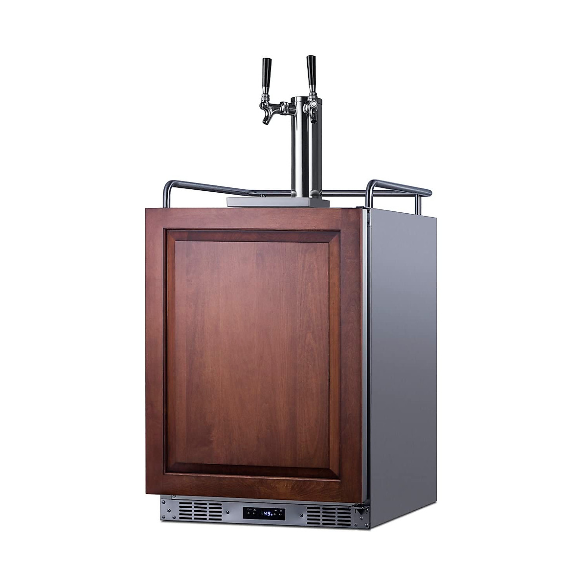Summit Appliance SBC682PNRTWIN Panel Ready 24" Wide Built-in Kegerator, Panels Not Included, 5.6 cu.ft Capacity, Twin Tap System, Automatic Defrost, Digital Thermostat, Memory IC Function