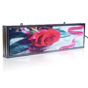 Leadleds 26" RGB Full Color Advertising LED Billboard Support Text, Video, Images Custom Information for School, Store, Car Windows