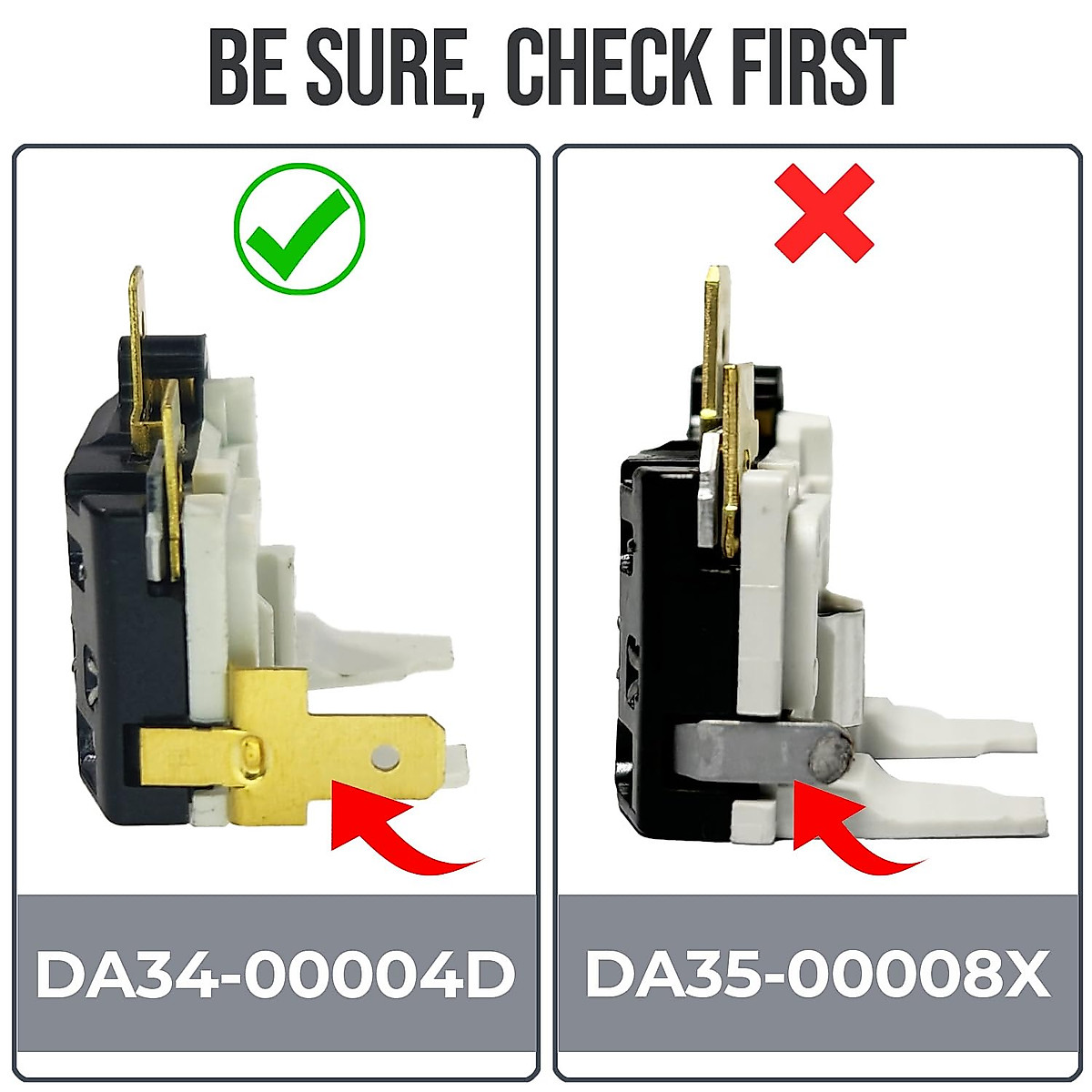(OEM) A1PartsPro DA34-00004D for Samsung Refrigerator Relay Compressor Overload Protector Replacement Accessories
