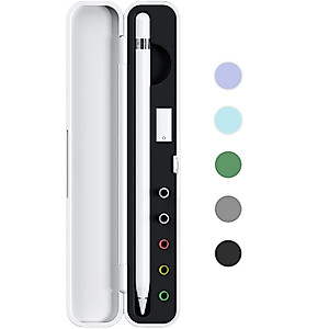 Carrying Case for Apple Pencil 2nd Gen and 1st Generation - Storage Box with Lid - Pen Protective Case for iPad Pencil - Holder Accessories - Shock-Absorption (Black)
