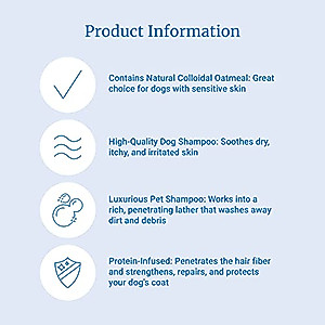 PetAg Fresh 'n Clean Oatmeal 'n Baking Soda Dog Shampoo - Tropical Fresh Scent - Strengthens, Repairs, & Protects Your Dog's Coat - 64 Fl Oz