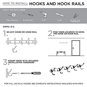 JOMOO Coat Rack Wall Mounted, 5 Double Dual Hooks Coat Heavy Duty Metal Hook Rack Rail Wall Coat Rack for Clothes Entryway Jacket Mudroom Bathroom
