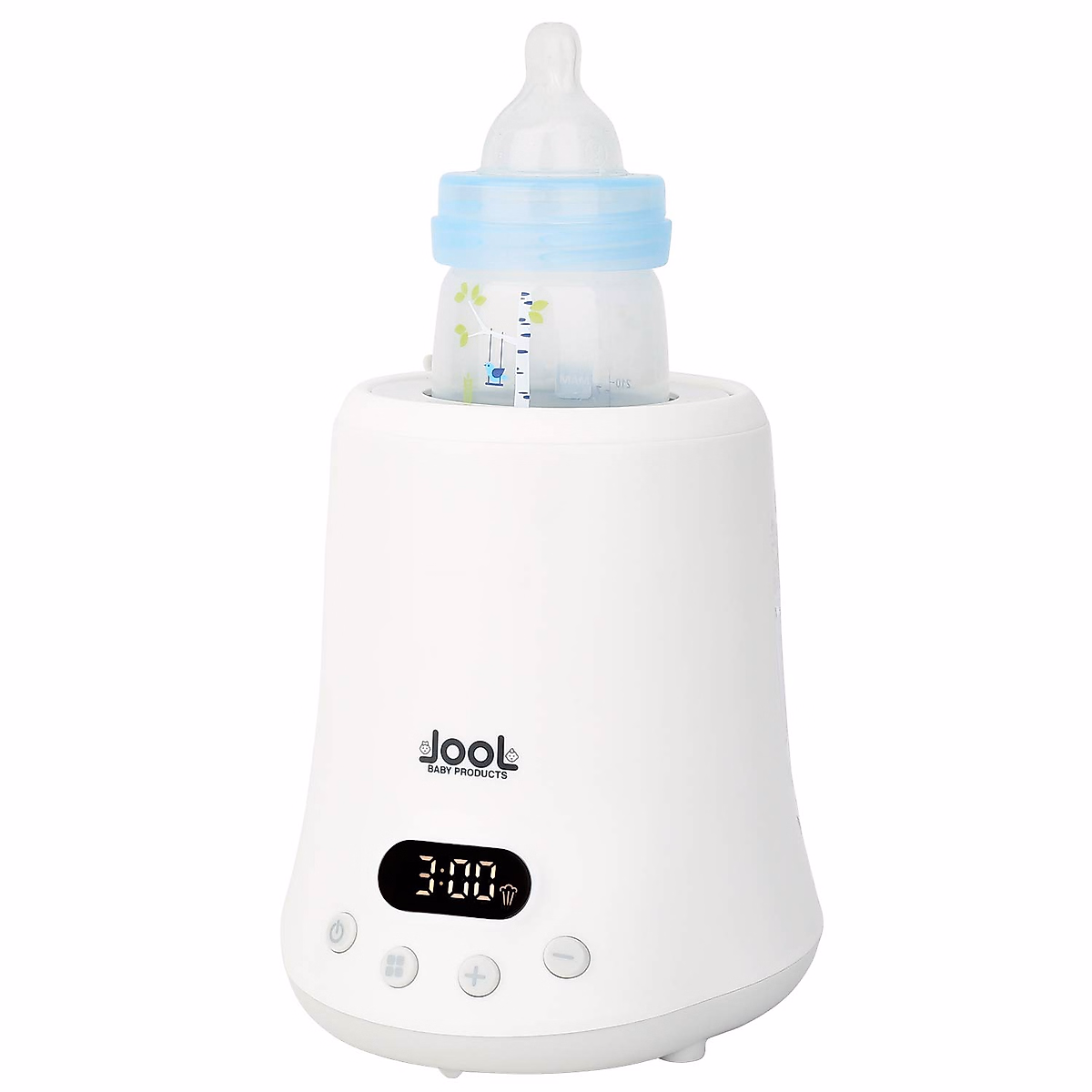 Baby Bottle Warmer - Quick Heating & Keep Warm Mode, Digital Display, Time Chart on Warmer, Heats Milk, Breast Milk, Formula, Juice, Fits Most Standard Bottles - Jool Baby