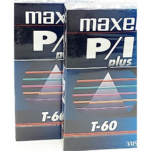 New Set of 2 Maxell P/I Plus t-60 VHS Tapes