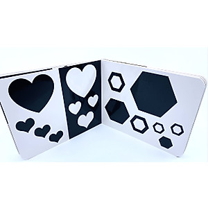 Bobu Baby High Contrast Shapes & Visual Stimulation for Infants | Black & White, Vibrant & Stimulating for Your Child | Extra Thick Non Rip Pages