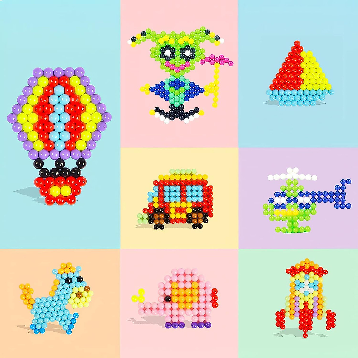 Vytung Water Fuse Beads Kit-3600 Beads 24 Colors(6 Glow in Dark) Mega Bead Refill Beads for Kids Beginners Activity Pack(3600 Beads Refill Pack))