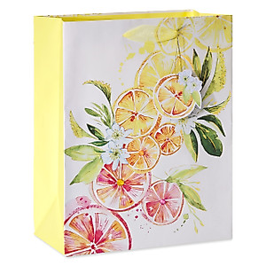 Papyrus Gift Bags with Tissue Paper (Citrus) for Birthdays, Weddings, Bridal Showers, Baby Showers and All Occasions (2 Bags, 1 Large 13", 1 Medium 9", 8-Sheets)