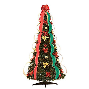 VGOODALL Christmas Stain Ribbon Double Faced, 1.5 Inch 10 Yards Red Green Velvet Ribbon Fabric Ribbon with Wire Edge for Gift Wrapping Bow Bouquet Making DIY Craft Christmas Tree Decoration