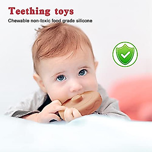 Mini Tudou Stacking & Nesting Circle Toy,6 Pcs Soft Building Rings Stacker & Teethers,Squeeze Play with Early Educational Learning Stacking Tower, Toy for 6+ Months Boys & Girls