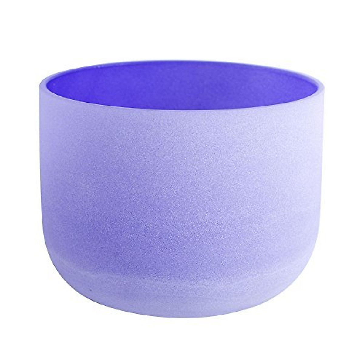 Indigo Colored Frosted A Third Eye Chakra Quartz Crystal Singing Bowl 8 inch mallet & o-ring included
