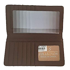 Cross Praying Cowboy Men Wallet Western Bifold W011-33 Ostrich Brown