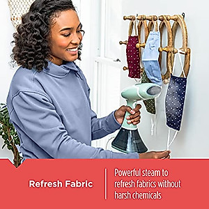 BLACK+DECKER Advanced Handheld Steamer & Press Plate – Powerful and Quick Steam Solution, HGS250P, Mint