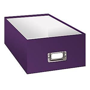 Pioneer B-1 Photo / Video Storage Box - Holds over 1,100 Photos up to 4x6" or 10 VHS Videos, Solid Color: Bright Purple.