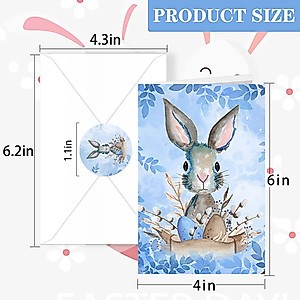 BINBE 12 Pcs Easter Cards,12 Designs Assorted Easter Greeting Cards with Envelopes for All Occasions, Birthday, Sympathy, Thanks Cards (Easter)