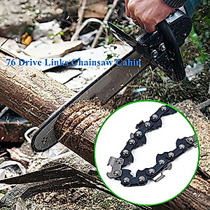 AILEETE 2-Packs 20 inch Chainsaw Chain .325" Pitch - .058" Gauge - 76 Drive Links for Husqvarna Stihl Poulan Craftsman Chainsaws, Fits Blue Max Models 53543 8901 8902 52209
