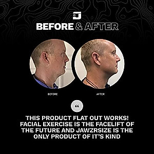 Jawzrsize Pop 'N Go Jaw, Face, and Neck Exerciser - Define Your Jawline, Slim and Tone Your Face, Look Younger and Healthier - Helps Reduce Stress and Cravings - Facial Exerciser (Intermediate Green)