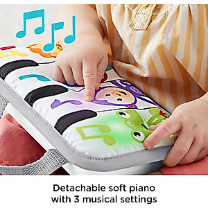 Fisher-Price Activity City Gym To Jumbo Playmat, Infant To Toddler Activity Gym with Music, Lights, Vehicle Toys and Extra-Large Playmat