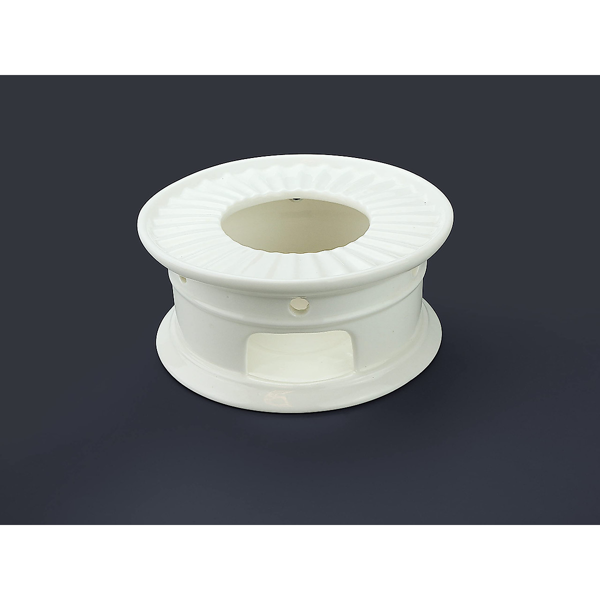 Sun's Tea Universal Ceramic Teapot Warmer | Tea Warmer - Round (Size - 4.25 in / 11 cm Diameter) - Candle Never Flames Out