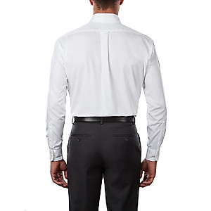 Van Heusen mens Regular Fit Non Iron Solid Dress Shirt, White, X-Large US