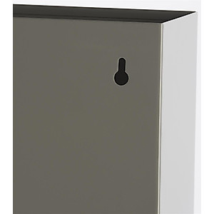 Displays2go File Folder Wall Rack with 11 Tiered Pockets, Shows Only The Top Portion of a File Folder, Office Filing Rack for Wall Mount - Black Powder-Coated Steel