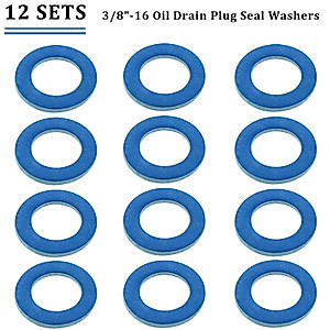 RadishGirls 12PCS Lower Unit Drain Plug Gasket, 3/8-16 Oil Drain Plug Crush Washers for Most Mercury/Mariner Outboards and Mercruiser 12-19183-3 12-19183Q02 12-19183K02 18-2244