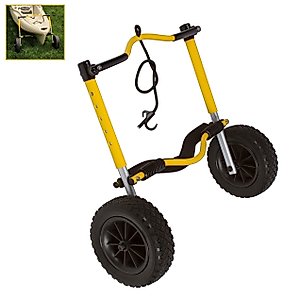Suspenz Kayak Canoe Transport Cart, XL END Carrier Trolley with Airless Wheels, Yellow (22-0099)
