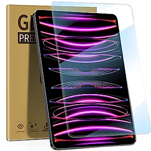 ZenRich [2Pack] Tempered Glass Screen Protector for iPad Pro 12.9 inch (6th/5th/4th/3rd Generation) with [Anti Blue Light] [Anti-Glare] 9H Hardness/Bubble Free/Case Friendly/Pencil Compatible