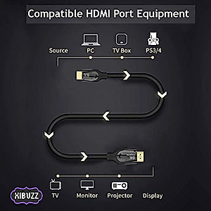 8K HDMI 2.1 Cable 6FT 8K@60hz 4K@120hz 144hz HDCP 2.3 2.2 eARC 48Gbps Ultra High Speed Compatible with PS5 PS4, Xbox One Series X, Sony LG Samsung, Apple TV, Samsung QLED TV