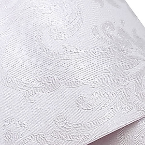 SimpleLife4U Peel & Stick Shelf Liner Waterproof Drawer Paper 17.7 Inch by 9.8 Feet, White Damask