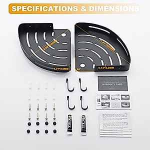 DREAMIND Black Corner Shower Caddy, No Drilling Adhesive Bathroom Organizer, Wall Mounted Shower Corner Shelf, Aluminum Shower Shelves 2-Pack Bathroom Storage Rack for Kitchen Toilet