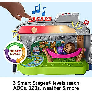 Fisher-Price Little People Toddler Playset, Light-Up Learning Camper, Electronic Toy with Lights and Music for Ages 1-5 Years
