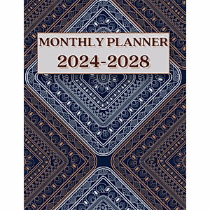 2024-2028 Monthly Planner 5 years: 60 Months Planner, January 2024 to December 2028, 5-Year Calendar & Monthly Planner- 8.5x11 inches, |Theme: Professional|