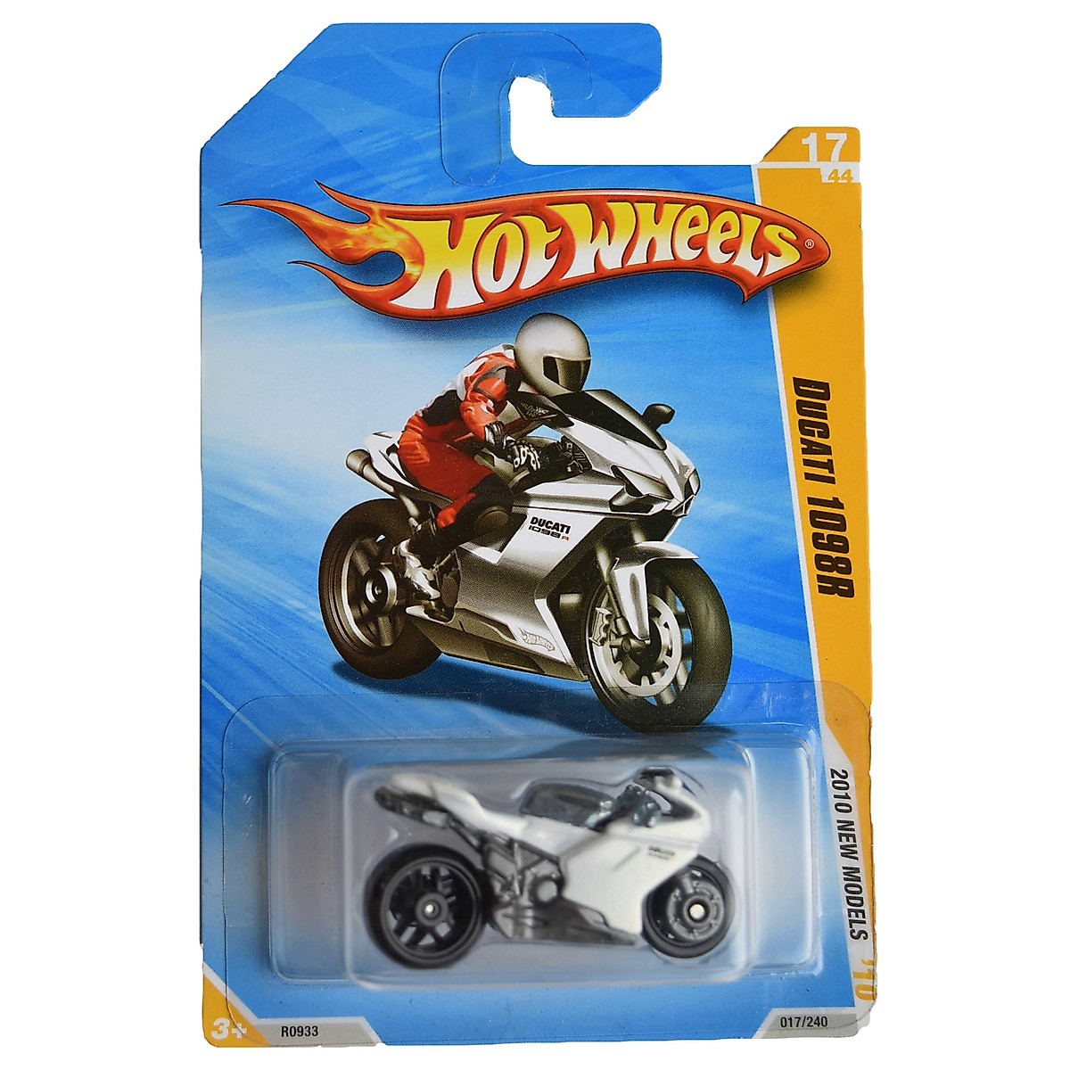 Hot Wheels Ducati 1098R 2010 New Models Series White Ducati 1098R 1:64 Scale Collectible Die Cast Car #17/44