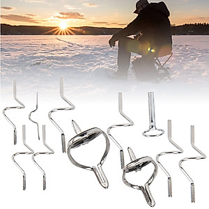 Fishing Rod Guides Fishing Rod Repair Kit Fishing Pole Eyes Replacement Kit Baitcasting/Spinning Rod Guides Stainless Steel Guides Fishing Rod Tips Fishing Rod Eyelets Frames Fly Rod Set