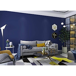 17.7" x118" Yasinet Dark Blue Peel and Stick Wallpaper Blue Contact Paper Waterproof Self Adhesive Removable Blue Wall Paper Textured Wallpaper Decorative for Wall Covering Countertop Table Vinyl Film