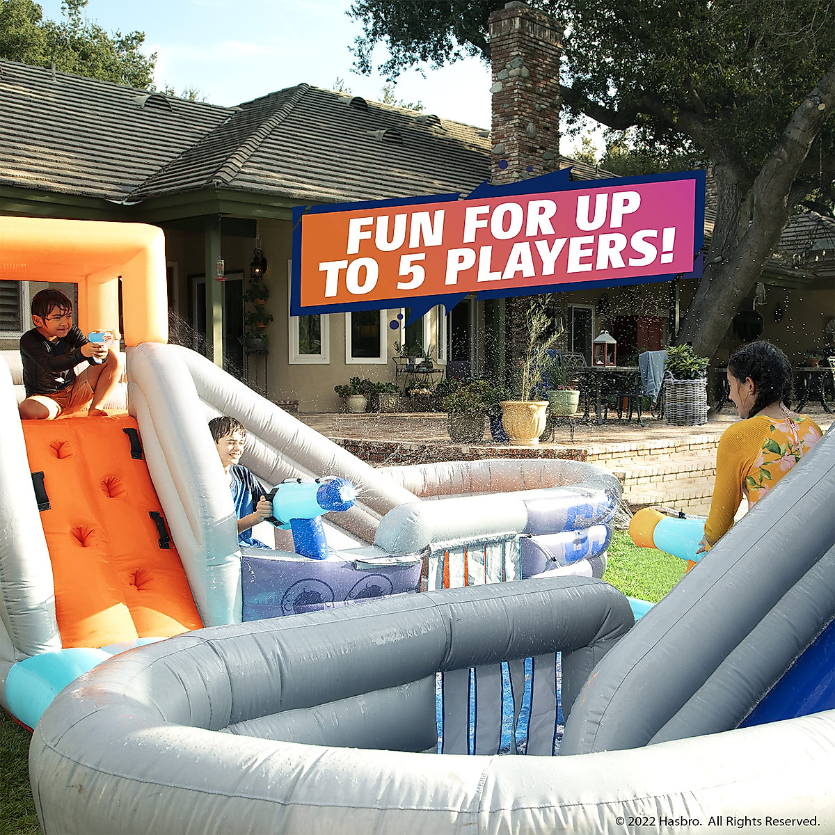 Hasbro Super Soaker Ultimate Water Park – Head to Head Battle Arena Mega Inflatable Bounce House for Ultimate Water Battles