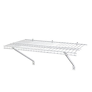 ClosetMaid Wire Shelf Kit with Hardware, 2 Ft. Wide, for Pantry, Closet, Laundry, White Vinyl Finish