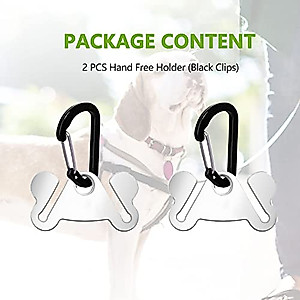 2PCS Dog Poop Bag Holder, Waste Bag Holder, Dog Poop Bag Carrier, Hand Free Holder, Metal Holder