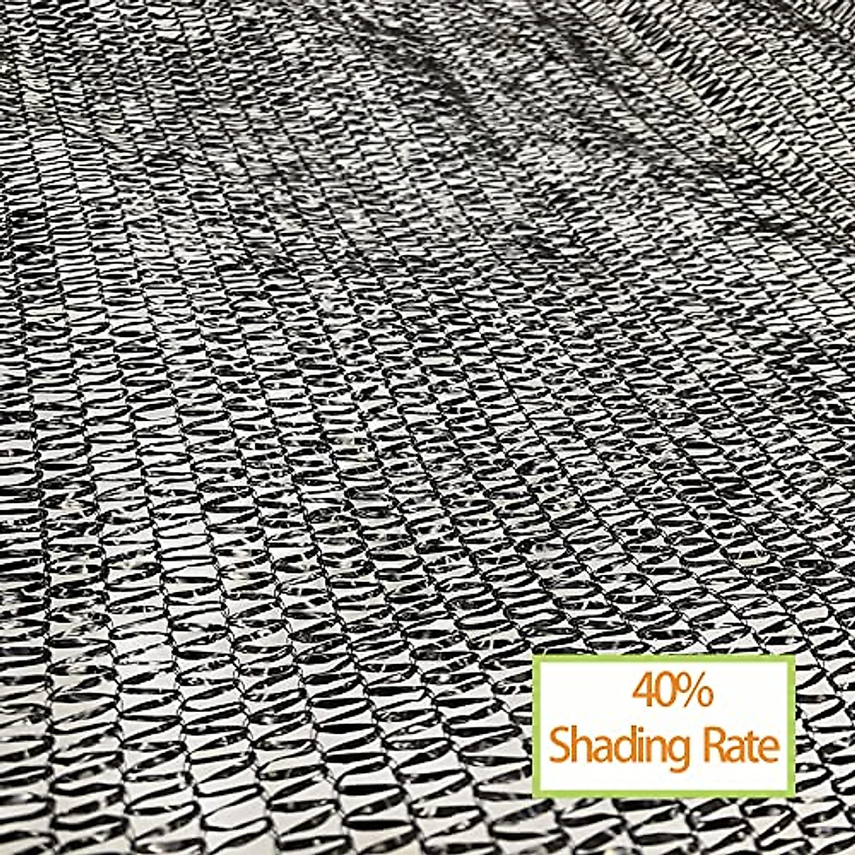 POYEE 40% 14ftx20ft Black Shade Cloth Taped Edge with Brass Grommets Garden Sun Shade UV Resistant Sunblock Shade Net for Outdoor Plants Vegetables Greenhouse