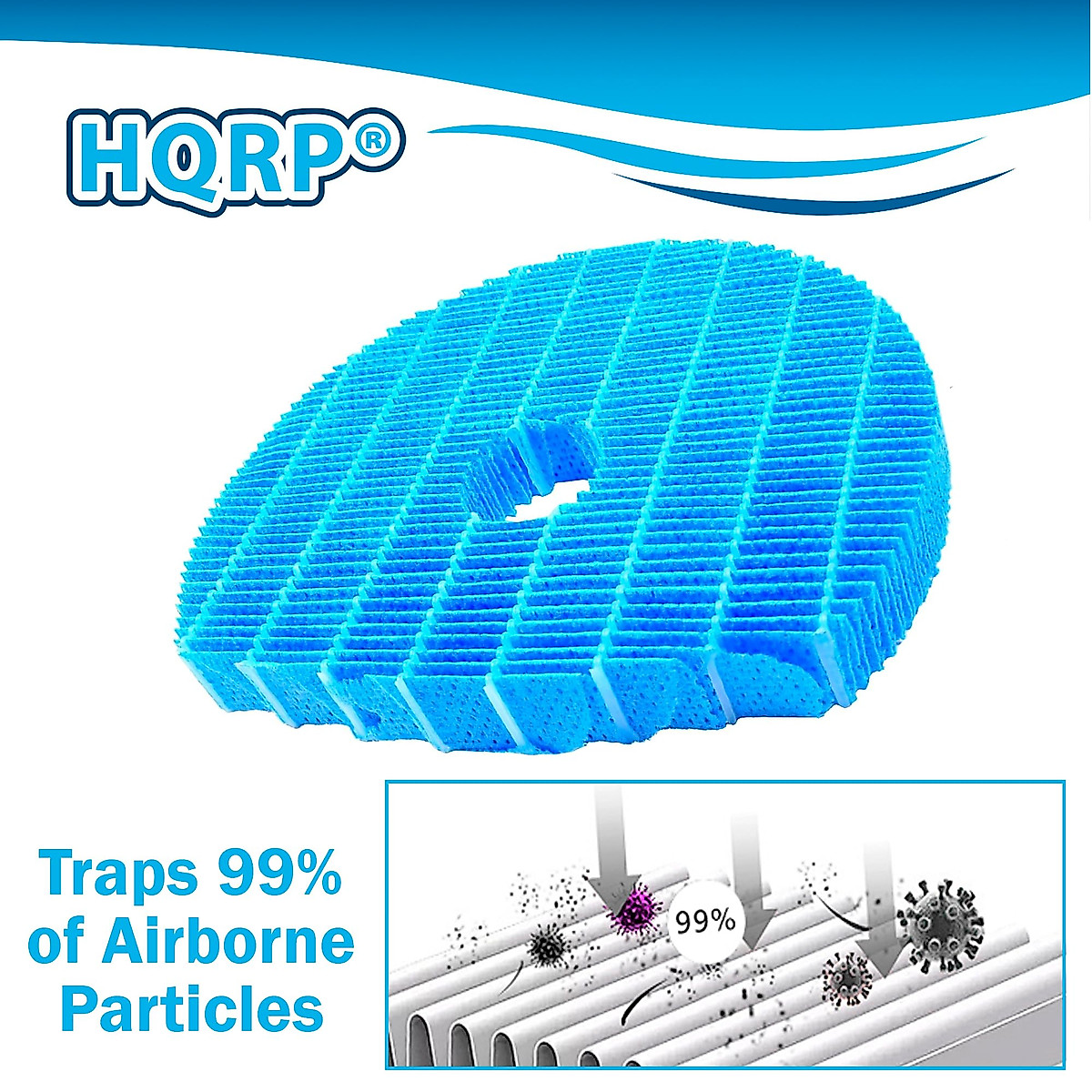 HQRP Humidifying Filter Compatible with Sharp KC850U, KC860U, KC-C70U, KC-C100U, KC-C150U Humidifier, FZC100MFU Replacement
