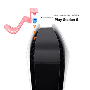 ZENACCE Game Controller Holder Compatible with PS5 and Xbox Series X, Controller Stand Mount for Playstation 5 DualSense and Xbox Series X Controllers, No Screws & No Adhesive Tape - PINK-4Pcs