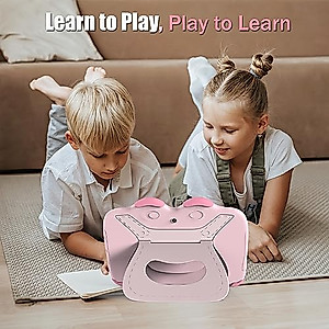 YINOCHE Kids Tablet 10 inch Android Tablet for Kids 64GB Toddler Tablet with Case WiFi Children's Tablets with Dual Camera Touch Screen Kids Apps Installed Tablet for Toddlers Netflix YouTube (Pink)